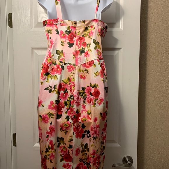 David Meister | Dresses | David Meister Pink Floral Dress | Poshmark